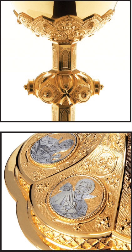 Chalice & 6 1/4 Scale Paten with Ring. 2440-SS. Tonini Church Supply