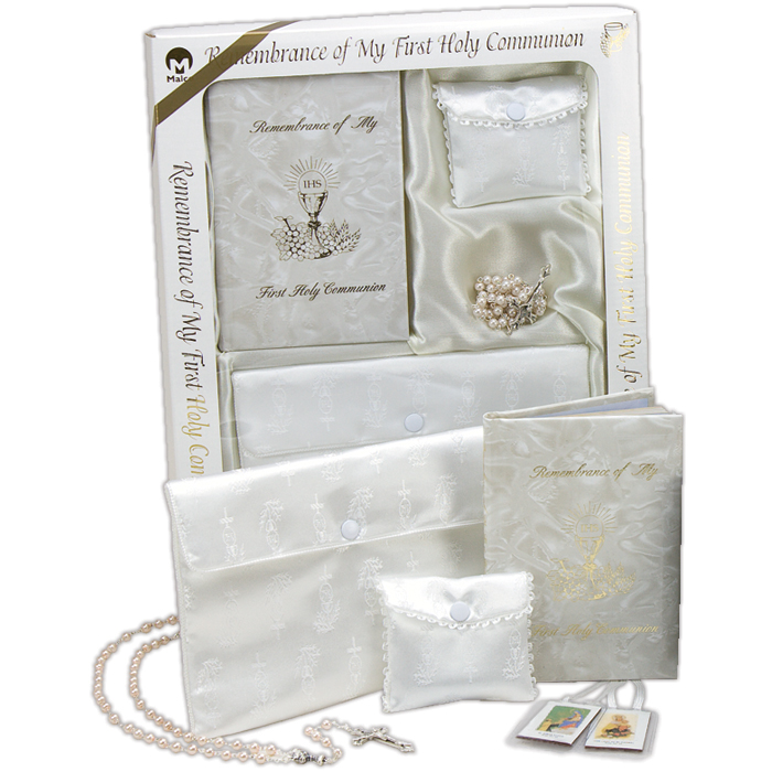 Girl's First Communion Marian Gift Set. 70-0183. Tonini Church Supply